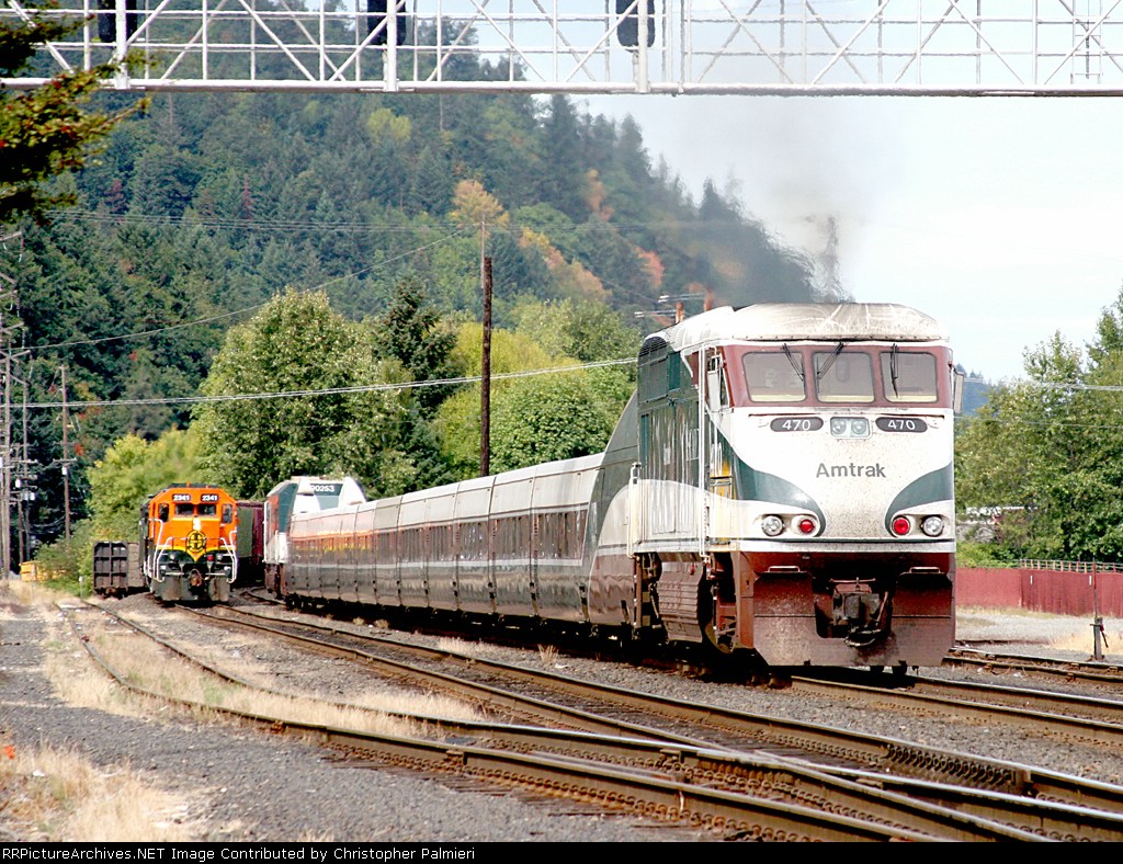 AMTK 470 and BNSF 2341